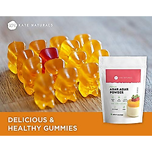 Kate Naturals Agar Agar Powder for Vegans, Baking, and Petri Dishes (4oz). Substitute Unflavored Gelatin Powder & Thickener for Vegan Jello & Gelatin Sheets. Keto-Friendly, Non-GMO & Gluten Free