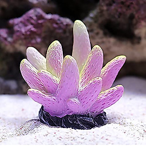 yahukeny 10 Pieces Artificial Glowing Fish Tank Decorations Silicone Resin Fluorescent Floating Jellyfish Simulation Coral Mushroom Fake Lion Fish Landscape Accessories for Aquarium Household Office
