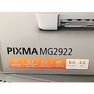 Canon PIXMA MG2922 Wireless All-in-One Inkjet Printer, 4800 x 600 dpi - Blue Finish