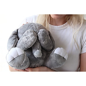 Cutest I'm Sorry Gift for Her & Him - Shy Baby Elephant - Embarrassed Adorable Super Soft Stuffed Animal Plush Toy - Unique Cute Forgive Me Apology Gift for Kids and Adults - Gray