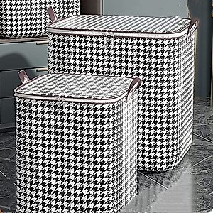 BANAAO Portable Clothes Wardrobe Sorting Storage Bag - Large Capacity Space Save Bins Stackable Organizer Bag with Reinforced Handle Zipper for Comforters Pillow Blanket Bedding Quilt