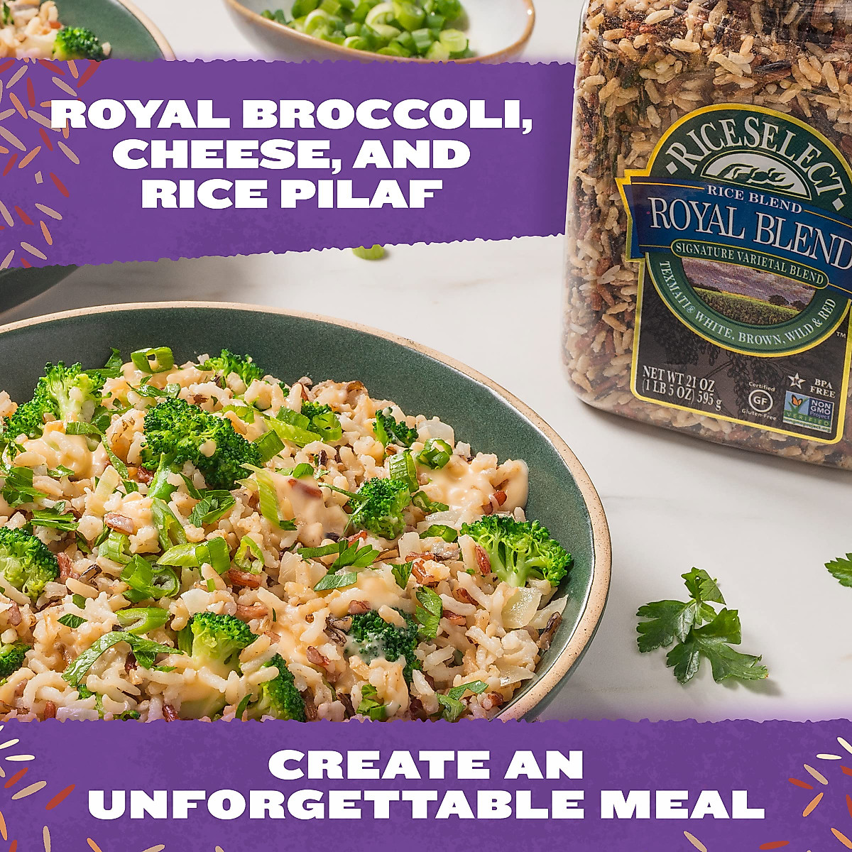 RiceSelect Royal Blend, Blend Of Texmati White, Brown, Red, And Wild Rice, Premium Gluten Free Rice, Non-GMO, 21 Ounce Jar