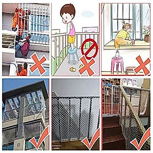 MAGFYLY Banister Guard net Child Safety nets, Rope Thickness 6mm, 5cm mesh, Playground Play net Children's Stairs Anti-Fall net Isolation net Garden Plant Fence Cargo Network (Size : 33M)