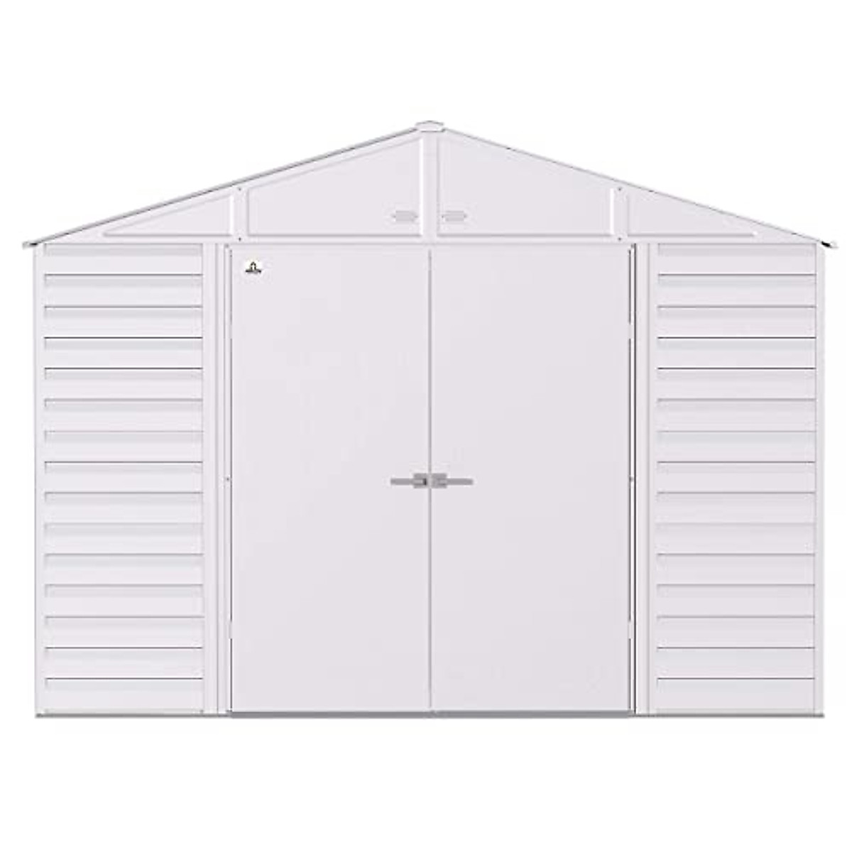 Arrow Select 10' x 12' Outdoor Lockable Steel Storage Shed Building, Flute Grey