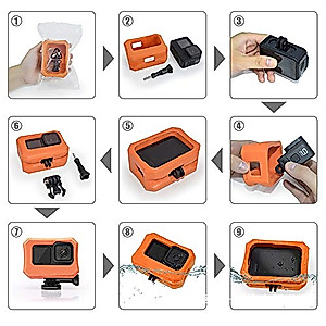 Float Buoyancy Cover Box Protective Frame Case Shell for GoPro Hero 11 Black 10 9 Black Float Accessories Kit