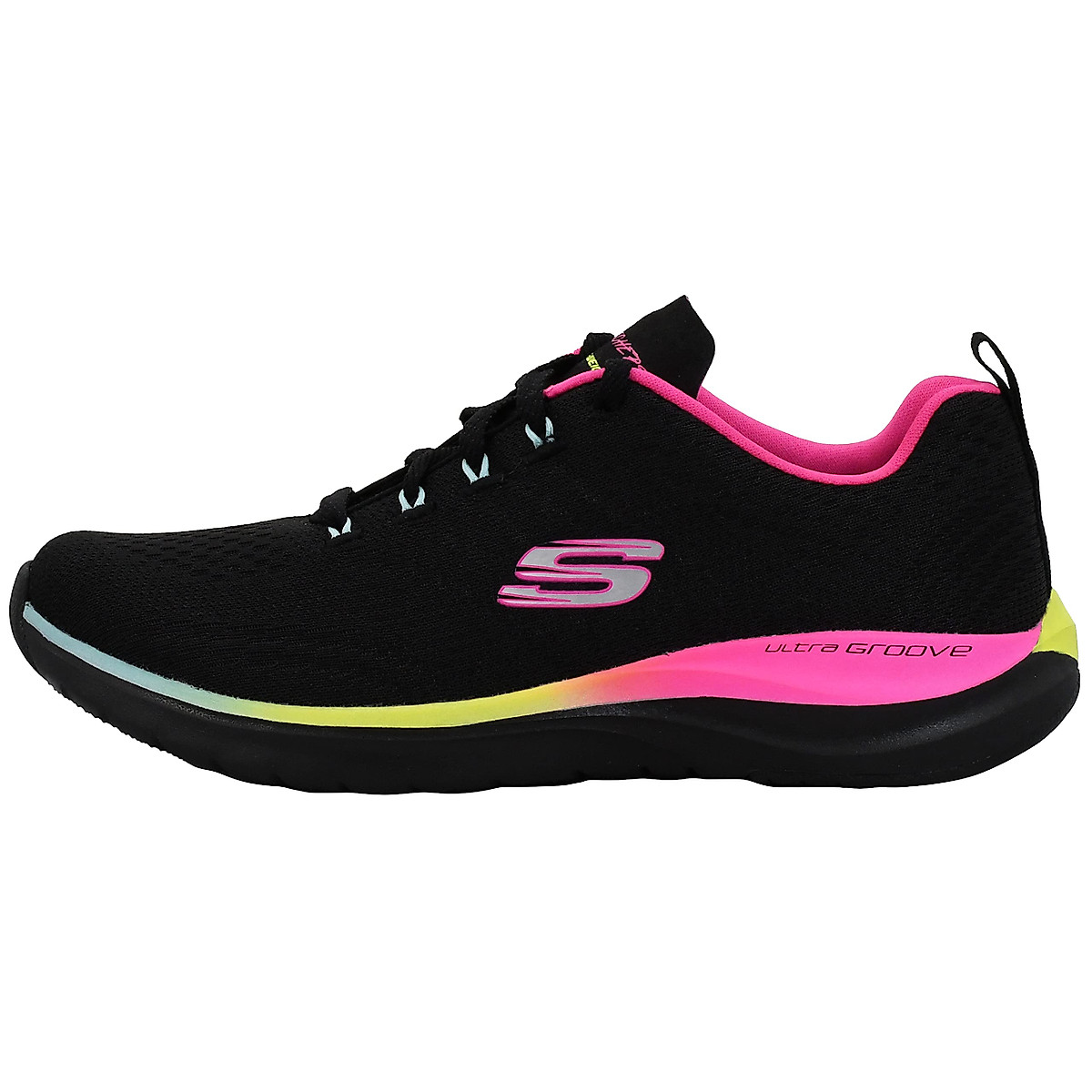 Skechers Women's Ultra Groove Walking Shoes Black/Multi 7 M US