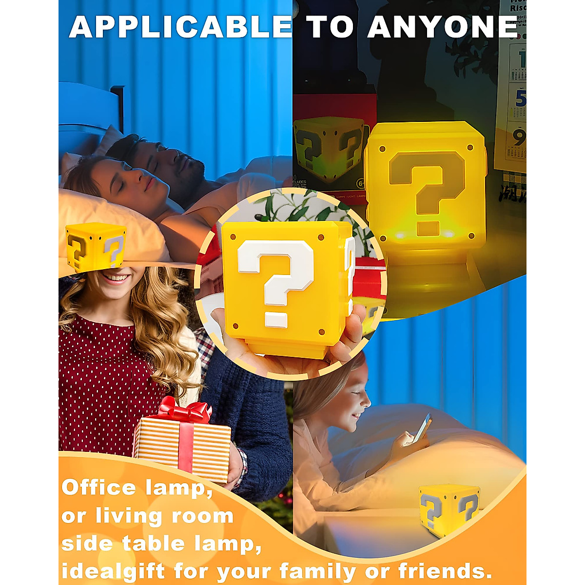 NESIMY Super Bros Toys Illusion Night Light for Kids with Game Sound Effects NightLight Decor Merchandise As Gifts for Kids and Fans (03-MLA)