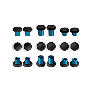 E-MODS GAMING 12 in 1 - Metal Mod 6 Swap Thumbsticks Joysticks, 4 Paddles & 2 Dpads with Open Tool for Xbox One Elite Controller -Model 1698(Blue)