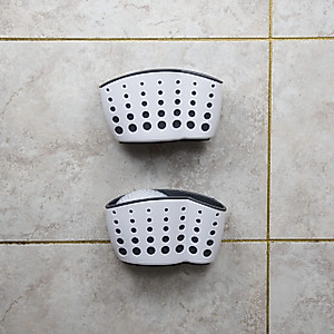 Kmass Kmax 6pack Kitchen Sink Suction Sponge Holder and silicone sponge holder with 2 nylon dish scoring pads bathroom Kitchen Soap Tray for Dish Scrubber sink caddy Organizer Sponge for Kitchen Sink