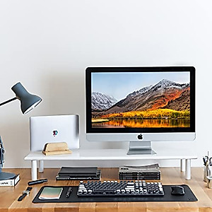 ROCDEER Vertical Laptop Stand Holder - Adjustable Holder and Dock 0.01" to 1.18", Fits All MacBook/Surface/Samsung/HP/Dell/Chrome Book, Natural Bamboo