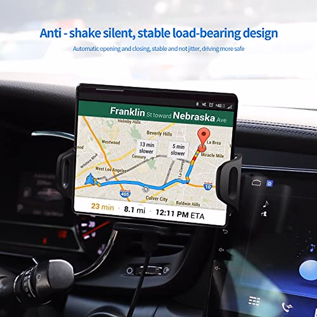 Natune Wireless Car Charger Mount,15W Qi Fast Charging Car Mount with Air Vent and Dashboard Cell Phone Holder, Compatible with Galaxy Z Fold 4/3/2 Samsung S22/Note20, iPhone 14/13/12/11/X/8,Pixel 7