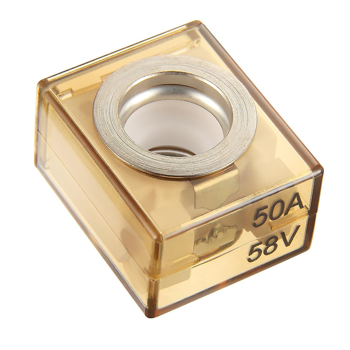 BOJACK Terminal Fuse 50A Marine Rated Battery Fuse (MRBF) 58V DC Max IP66 Waterproof for the Circuit Protection of Automobiles RVs Cranes Ships Charging Piles (50 Amp)
