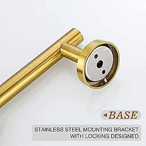 USHOWER Bathroom Hardware Set, Includes 18-Inch Bath Towel Bar, Durable 304 Stainless Steel, Brushed Gold, 4-Piece
