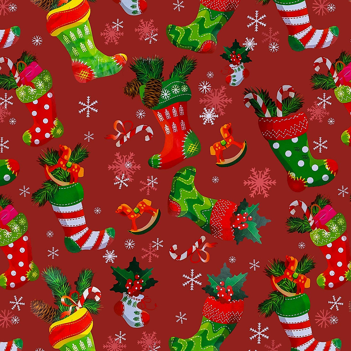 Konsait 12 Sheets Folded Large Sheets of Christmas Wrapping Paper Traditional Gift Wrap, 74 x 50cm, Xmas Festive Designs Bulk, Santa, Snowman,Snowflake,Tree,Reindeer Birthday Holiday Gifts Decor
