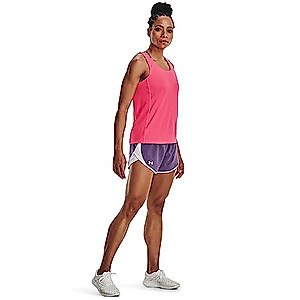 Under Armour Women's Fly by 2.0 Running Shorts, (571) Retro Purple / / Reflective, Large