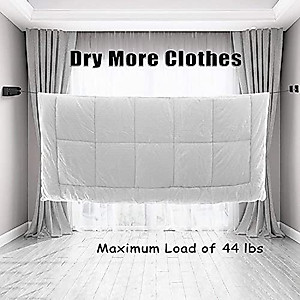 Retractable Clothesline Adjustable Drying Line for Cloth Laundry Outdoor/Indoor with Stainless Steel Double Rope Wall Mounted 13.8 Feets Clothsline (Gray)