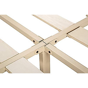 zizin Metal Full Bed Frame Wood Slats Platform Mattress Foundation Heavy Duty No Box Spring Needed 14 Inch Base with Storage (Wooden-Full)