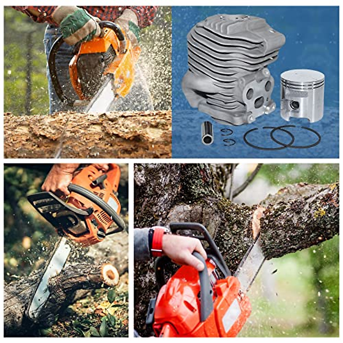 AUMEL 51mm Cylinder Piston Kit For K750 K760 Husqvarna Partner K750 K760 Cutoff Concrete Saw Replace 506 38 61-71.