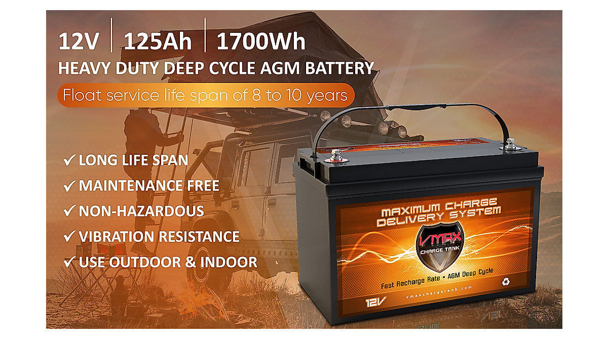 Buy XGATML VMAX Solar AGM Battery - 12V Deep Cycle Power