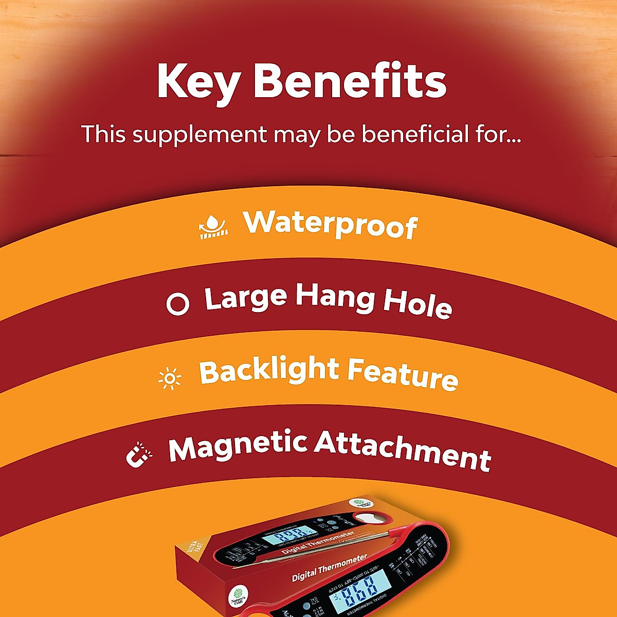 Digital Meat Thermometer Instant Read - Ultra-Fast Wireless Thermometer for BBQ Accessories and Kitchen Gadgets with Waterproof Food Temperature Thermometer - Instant Thermometer Meat Probe BBQ Tools