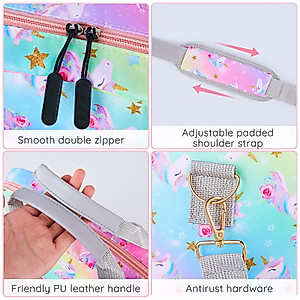 Zipper Binder with Shoulder Strap, 2 Inch 3 Ring Binder with Zipper, Binder Organizer for Middle School Case it Binder with Multiple Pockets, Handle and Shoulder Strap Included, 500 Sheet Capacity
