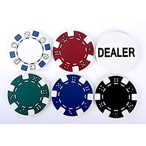 PANCHH Man Cave Coasters with Holder for Drinks & Manly Decor - Cool Kitchen Stuff, Best Housewarming & Birthday Gifts for Men, Guys, Male Best Friend – Casino Theme, Fun Poker Coasters- Home Bar