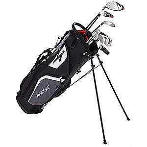 Top Line Men's Right Handed M5 Golf Club Set for Tall Men ( Height 6'1" - 6'4"), Includes Driver, Wood, Hybrid, 5, 6, 7, 8, 9, PW Stainless Irons with True Temper Shafts, Putter, Stand Bag & 3 HCs