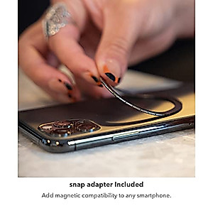 mophie snap Vent Mount - Magnetic car Mount Compatible with Any Smartphone - Made for Smartphones, iPhone, Google Pixel, Samsung Galaxy, Qi-Enabled Devices - Black