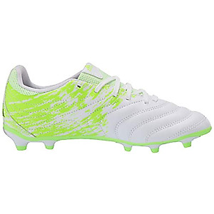 adidas Men's Copa 20.3 Firm Ground Soccer Shoe, White/Black/Signal Green, 7.5 M US