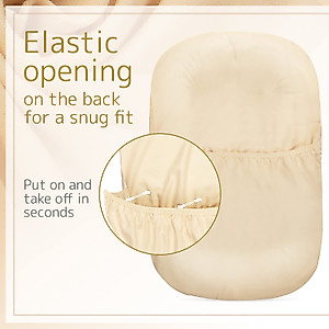 Impresa Infant Lounger Cover fits Snuggle Me Lounger - Tight Fit - 100% Cotton Sheet for Infant Floor Seat - Machine Washable - Natural Color