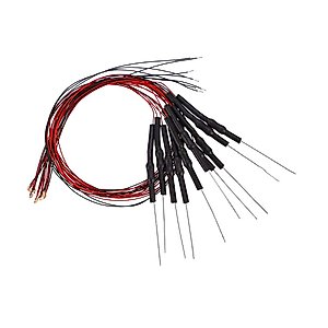uxcell 10pcs Prewired 0805 Warm White Surface Mounted Devices LED Light Emitting Diode - DC 6-18V Micro Wired Soldered Mini LED Lights with Resistor