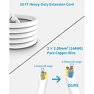 Power Strip Surge Protector with USB, Mscien 10 ft Extension Cord, Overload Surge Protection with 9 Outlets and 3 USB Ports, Wall Mount Charging Station for Home Office, 900 Joules, ETL Listed