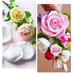 23 Pieces Rose Petal Leaf Veiner Cutter Mold Stainless Steel Cookie Cutter Molds Rose Flower Fondant Mould for Wedding,Birthday Cake Decorating Kitchen Tool