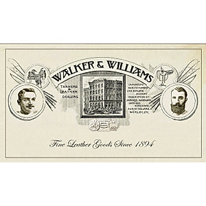 Walker & Williams KB-05-BRN Dark Walnut Full Grain Center Block Carving Leather Padded Guitar Strap With Aged White Celtic Chain