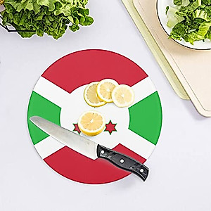 Flag of Buregundi Cutting Board Tempered Glass Chopping Board for Kitchen Hotel