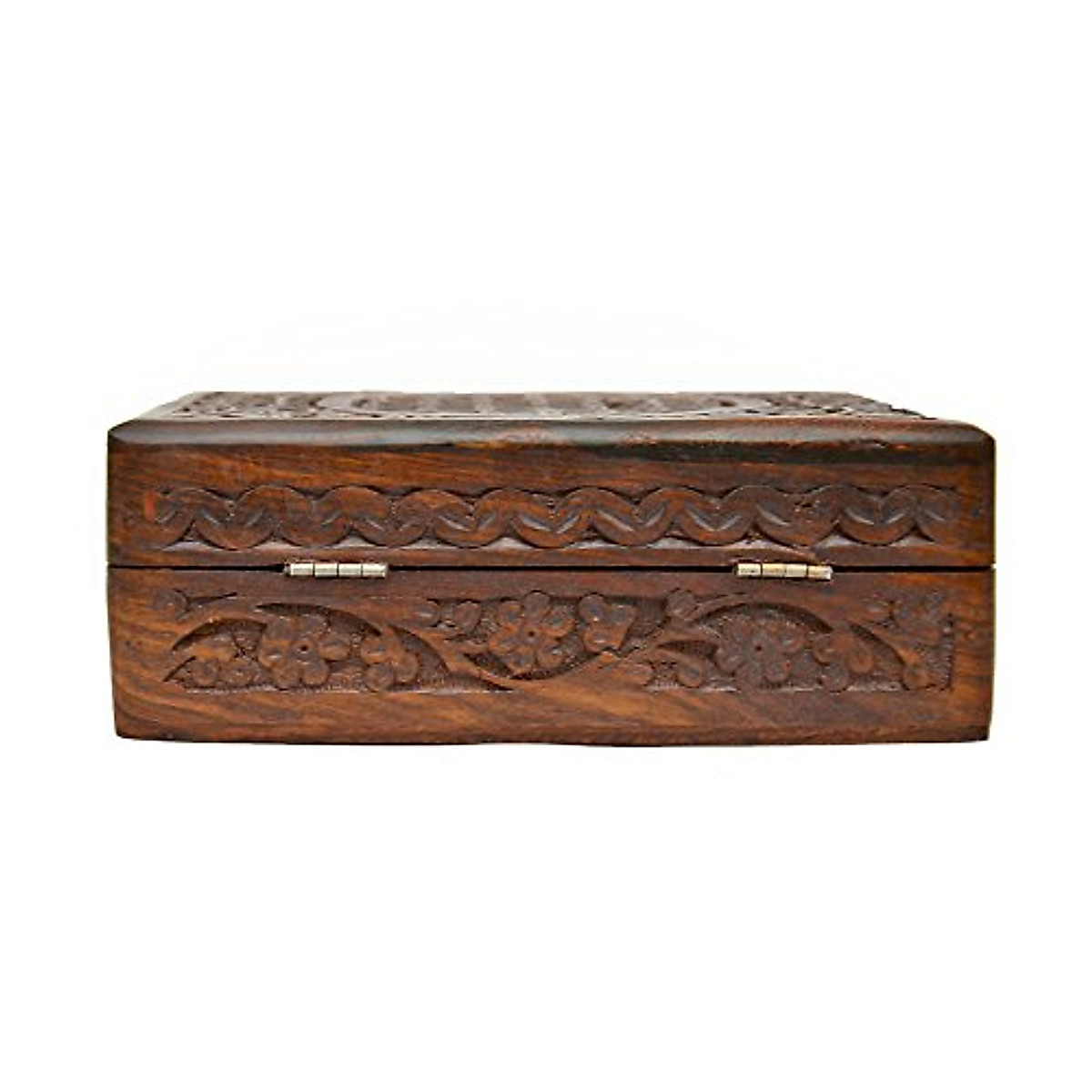 New Age Source The Carved Wood Box Flower of Life