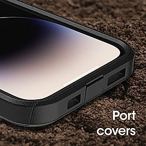 OtterBox iPhone 14 Pro Commuter Series Case - BLACK , slim & tough, pocket-friendly, with port protection
