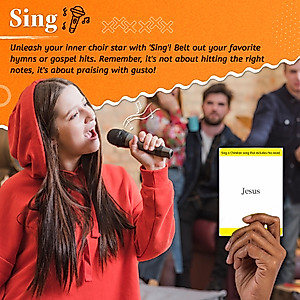 Kulture Games Get ChurchED - The Christian Party Game (Sing, Act/Charades, Explain) - Christian Gifts - Bible Trivia Game - Charades Games for Family & Youth Groups - Christian Cards – Bible Quiz