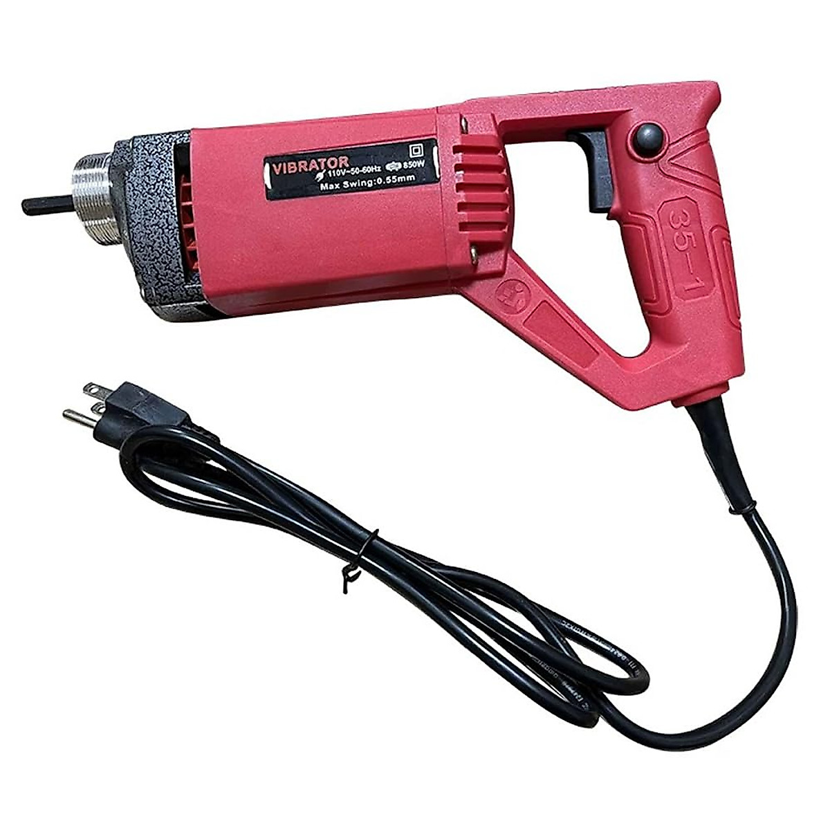 850W Handheld Electric Concrete Vibrator Vibrating Power Tool, Air Bubble Remover, 4.9 feet Flex Hose Immersion Shaft