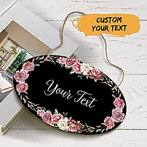 Custom Door Sign Personalized Name Room Sign Home Decor Hanging Wall Art Name Plate Customized Gift - 4" x 12.5" Wood Sign