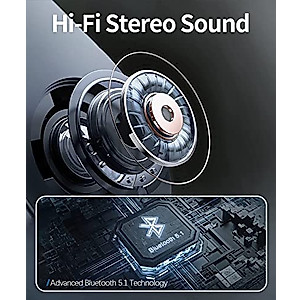 EUQQ Wireless Earbuds Bluetooth 5.3 Headphones for Sports 42Hrs Playtime HiFi Stereo Earphones Noise Cancelling Bluetooth Wireless Ear Buds with Mic for Running audifonos Bluetooth inalambricos