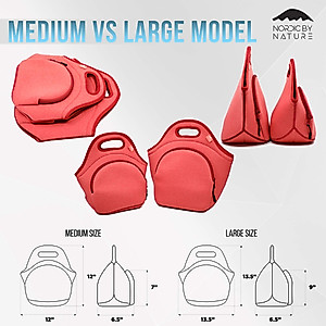 Nordic By Nature Insulated Neoprene Lunch Bag, Soft & Foldable Washable & Reusable Extra-Pocket (L) Pale Amaranth