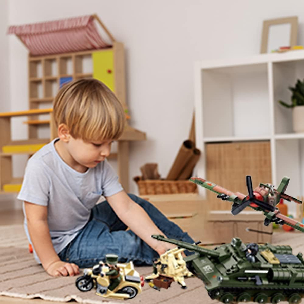 SlubanKids Creative Building Blocks Set | Imaginative Indoor Games Toys for Kids | Army Building Blocks WWII Series (WWII Battle of Kursk) 998 Pc