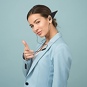 ibasenice Elf Earbuds Earphones Fairy Headphones in- Ear Headset with Microphone Fake Elf Ears Cosplay Anime Costume Accessories Black