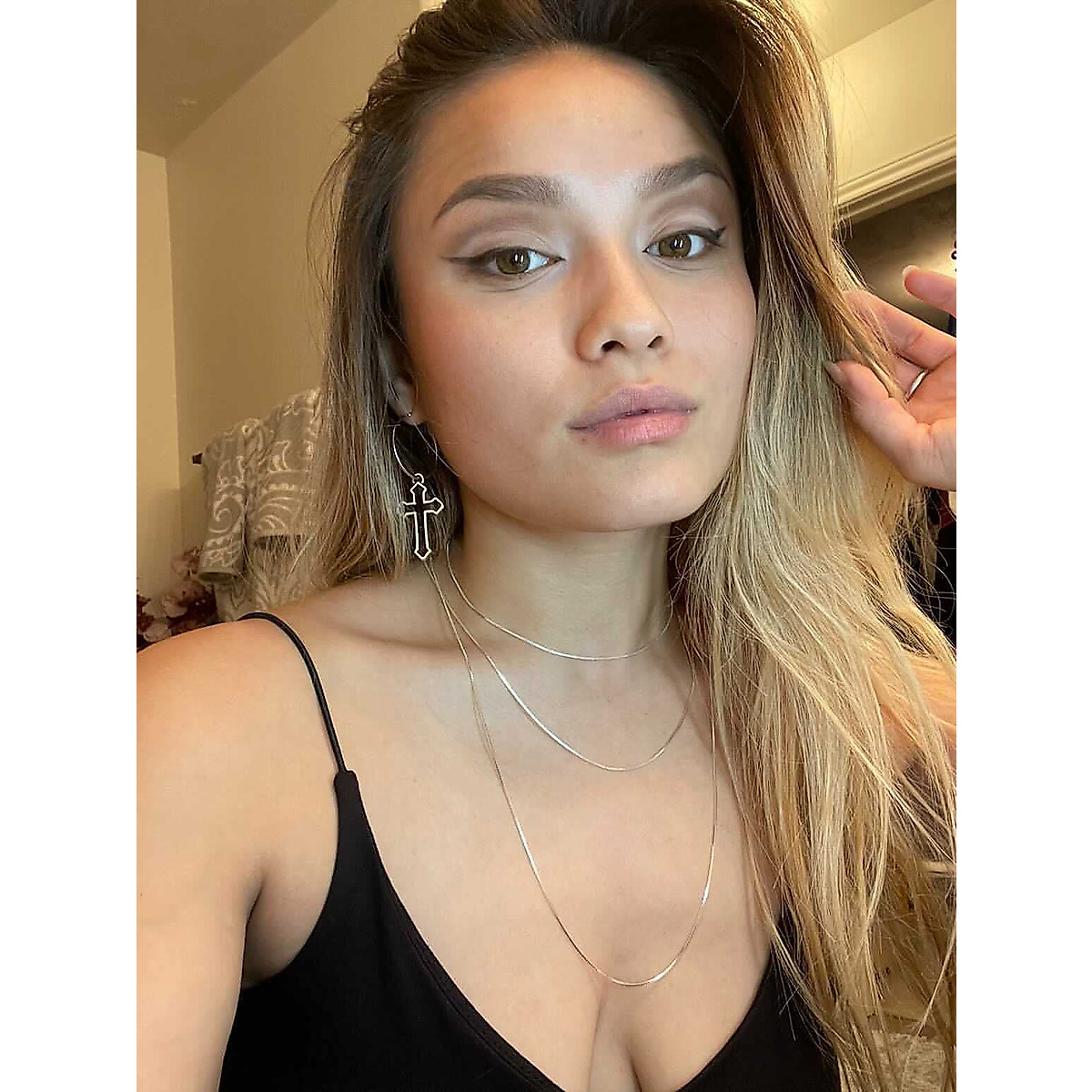 NAG.HC 925 Sterling Silver 0.8MM Box Chain Necklace for women - Available in 18K Gold or Silver or White Gold- Dainty&Thin&Strong &Add charm(16",silver)