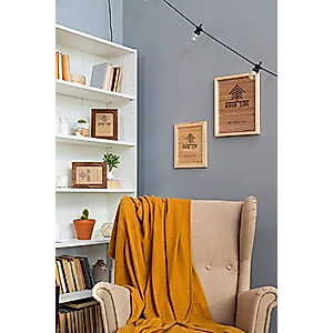 Wood Side Wooden Poster Picture Frame 16x20-100% Natural Eco Unfinished Solid Pine Wood with Thick Borders for Wall Mounting Photo Frame