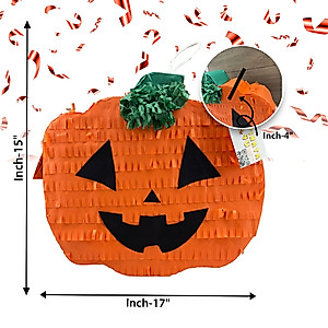 APINATA4U Jack-O-Lantern Pinata, Fun Halloween Party Decoration & Game, Spooky Season Party Favor, Pumpkin Pinata for Halloween Themed Birthday, Kids Halloween Party Supplies, 15 X 17 X 4 Inches