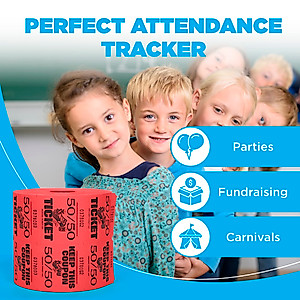 Raffle Tickets Double Roll - 50/50-1000 Ticket Count Per Roll - Easy Tear Away Stubs for Contact Info - Raffle Drum Tickets Roll for Drinks, Carnival, Chinese Auction, Events (Green)