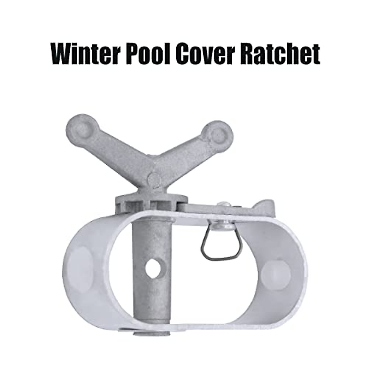 Swimming Pool Cover Winch for Above Ground Swimming Winter Ratchet Rust-Proof Aluminum Replacements Safety Cover, Pool Winch Tightener for Round Rectangular Pool Winter Cover（2pcs）