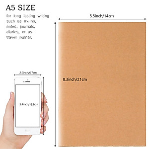 30 Pack Journal Notebook, Kraft Cover 80 Pages Lined Paper Journal for Traveler, Notes, Memo - Bulk Journals Sewn Brown Notebook for School Supplies, Office Supplies, 8'' x 5.6''